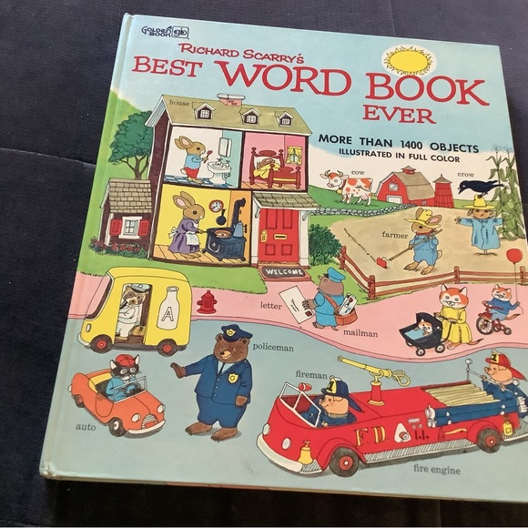 Other | Richard Scarrys Best Word Book Ever Giant Golden Book Hardcover ...